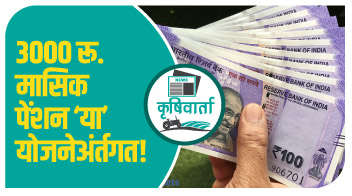 कृषी ज्ञान - 3000 रू. मासिक पेंशन ‘या’ योजनेअंर्तगत! - अ‍ॅग्रोस्टार